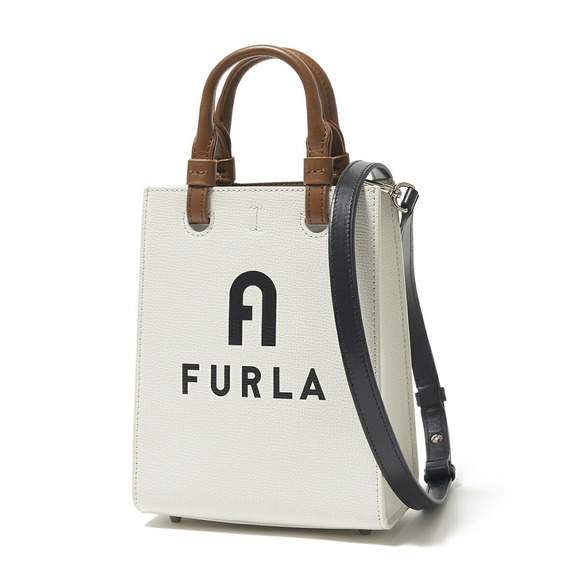 Furla | Bags | Furla Mini Tote Leather Shoulder Bag White | Poshmark